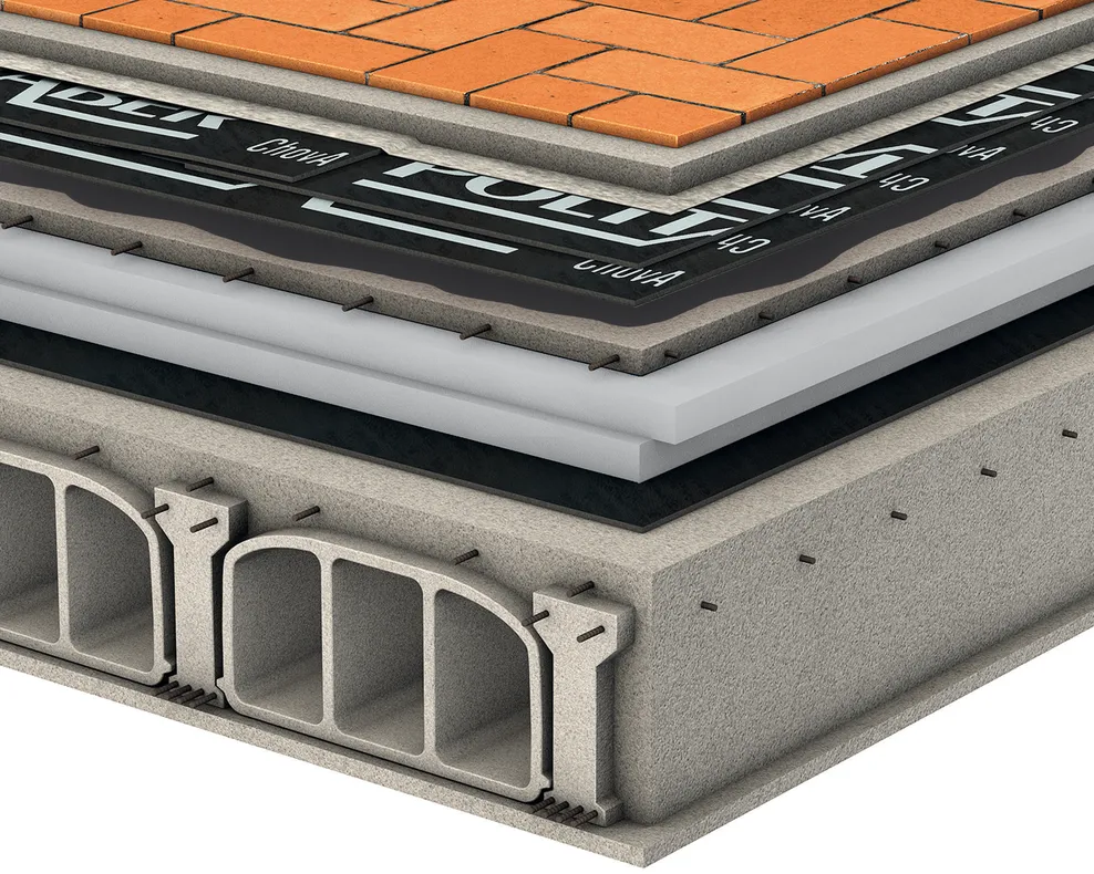 Cubierta convencional transitable para peatones uso privado